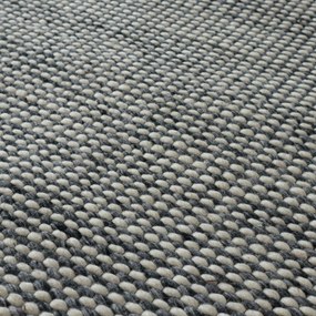 Asra, Kusový ručně tkaný koberec Woolen 2 Grey, 150x240, šedá, ložnice
