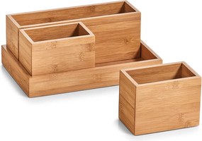 Boxy pro uskladnění, organizéry, 100% bambus - 4 ks, ZELLER