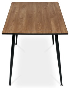 Jídelní stůl AT-682 OAK, 120x75 cm, deska MDF, dýha divoký dub, kov černý lak mat
