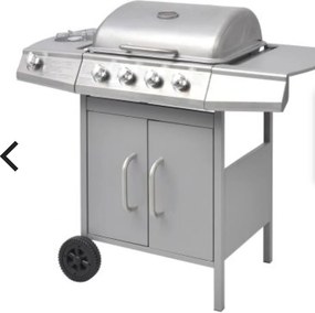 Plynový gril BBQ 4+1 černostříbrný