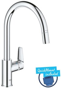 Grohe Start Edge - Dřezová baterie s výsuvnou koncovkou, chrom 30551000