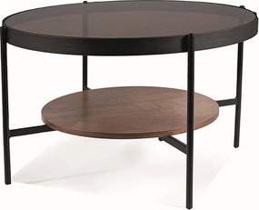 Konferenční stolek Prima B 74 cm ořech/černý