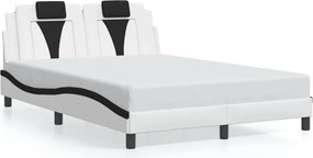 Rám postele Viana s LED bez matrace bílý a černý 140x190 cm 3214021