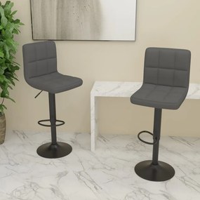 Barové židle 2 ks tmavě šedé textil 334281