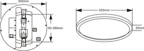 Top Light-LED Strop svít se sen REVIT LED/12/18/24W/230V 3000/4000/6500K pr.30cm