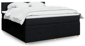 Box spring postel s matrací černá 180x200 cm textil 3287530