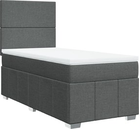 Box spring postel s matrací tmavě šedá 90x190 cm textil 3291517