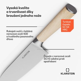 Klarstein Shibui sada nožů na sushi, 15 dílů, 4 nože s praktickým příslušenstvím