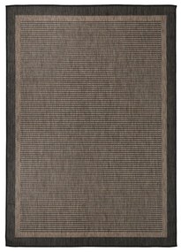Venkovní hladce tkaný koberec 140x200 cm tmavě hnědá 340845