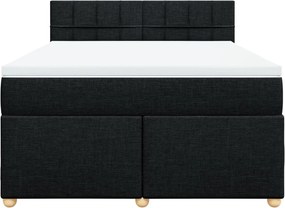 Box spring postel s matrací černá 140 x 190 cm textil 3288977
