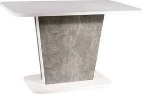 Casarredo - Komfort nábytek Jídelní stůl CALIPSO rozkládací 110x68 šedá beton/bílá mat