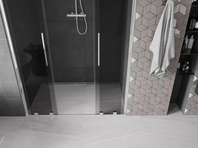 Mexen Velar L Duo, posuvné sprchové dveře do otvoru 140 cm, 8mm šedé sklo, chromová, 871-140-003-42-01