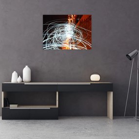 Skleněný obraz světelných vln (70x50 cm)