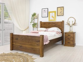Borovicová postel Rustyk / Dobromir 160 cm