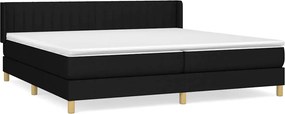 Box spring postel s matrací černá 200x200 cm textil 3130459