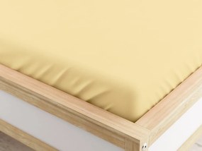 Napínací prostěradlo z mikrovlákna krémové 90 x 200 cm