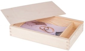 FK Dřevěná krabička na fotografie 18 x 13 cm - 26x16x5 cm, Přírodní