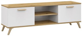 Obývací sestava RALF G Bílá + dub artisan
