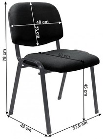 Tempo Kondela Konferenční židle ISO 2 NEW stohovatelná, černá