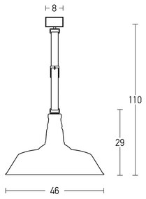 Zambelis 22225 závěsné svítidlo bronz, 1xE27, ø46cm