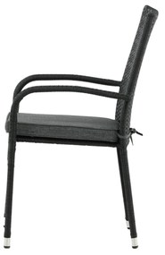 Jídelní židle Anna, 2ks, černá