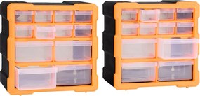 Organizéry s 12 zásuvkami 2 ks 26,5 x 16 x 26 cm 147581