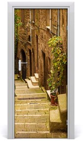 Fototapeta samolepící na dveře italské uličky 75x205 cm