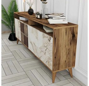 Designová komoda Cadelaria 180 cm vzor bílý mramor