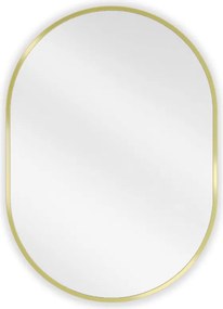 Mexen Loft oválné koupelnové zrcadlo 70 x 50 cm, zlatý rám - 9851-070-050-000-50