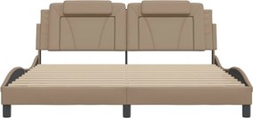 Rám postele Viana s LED bez matrace cappuccino 180x200 cm 3214040