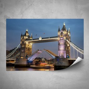Plakát - Londýnský most v noci (60x40 cm) - PopyDesign