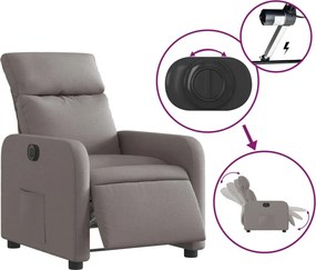 Elektrické polohovací křeslo taupe textil 3206688