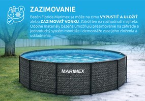 Marimex | Bazén Marimex Florida 3,66x1,22 m se zabudovaným skimmerem - motiv RATAN | 10340320