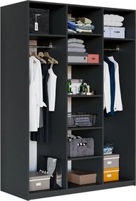 Skříň 3 DTD 150 antracit / bílý, korpus antracit BL Módulní skříň Modus