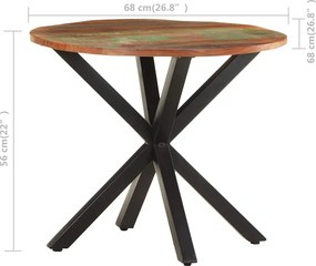 Odkládací stolek 68 x 68 x 56 masivní recyklované dřevo 320661