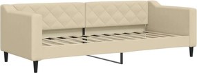 Válenda s přistýlkou a matracemi krémová 80 x 200 cm textil 3197443