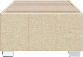 Rám postele bez matrace krémová 100 x 200 cm textil 3284816