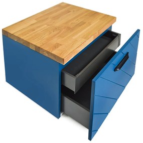 BESCO Spodní skříňka FLOO modrá matná Barva - Modrá, Madla - Černá, Rozměr A - 60 cm, Rozměr B - 50 cm, Rozměr C - 40 cm, Způsob provedení - Pravá varianta - NASUF654CCP