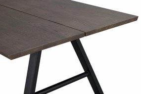 Hnědý dubový jídelní stůl Rowico Hamma, 220 cm