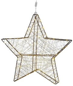 Venkovní závěsná hvězda s LED osvětlením 58 cm stříbrná KURULA Beliani