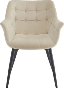 Elegantní béžová čalouněná židle s područkami Jarine - 63*62*80 cm