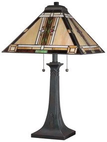 Quoizel QZ-NAVAJO-TL-VB - Stolní lampa Tiffany NAVAJO 2xE27/60W/230V