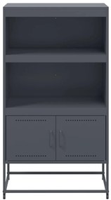 Skříň highboard antracitová 68,5 x 38,5 x 123,5 cm ocel