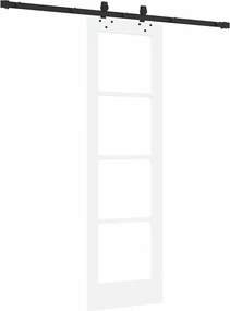 Posuvné dveře ORKDAL 61 x 198,5 cm Masivní borové dřevo a sklo 3332154