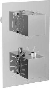 Mexen Cube termostatická vanovo-sprchová baterie, 2-výstupová, chrom - 77502-00