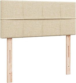 Box spring postel s matrací krémová 120x190 cm textil 3287012