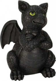 Dekorativní černý drak 14 cm