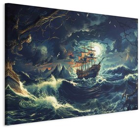 Obraz XXL Zapomenutá plavba - ztracená pirátská loď plující do neznáma