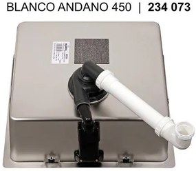 Blanco ANDANO 450 IF InFino Nerez hedvábný lesk bez táhla
