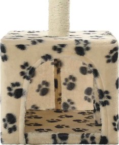 Škrabadlo pro kočky sisalové sloupky 55 cm béžové s potiskem 170540